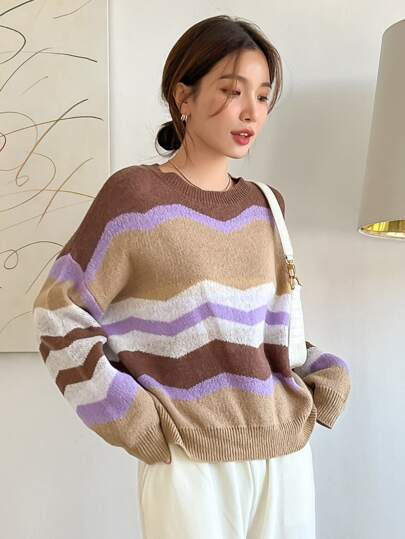 Search color block sweater | SHEIN USA