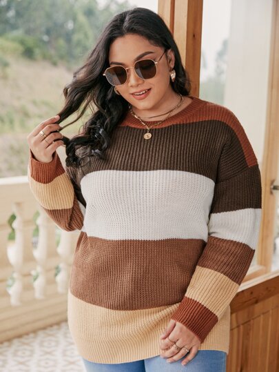 Search color block sweater | SHEIN USA