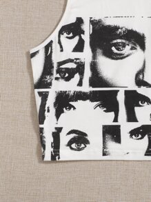 SHEIN ICON 90s Figure Graphic Crop Tank Top | SHEIN