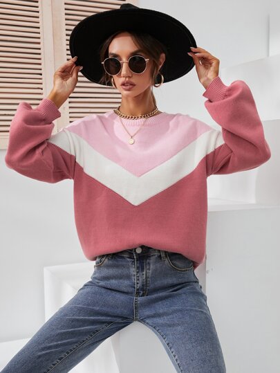 Search color block sweater | SHEIN USA