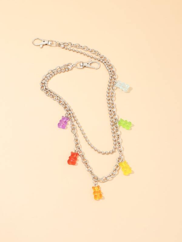 Multicolored Bear Layered Wallet Chain | SHEIN USA
