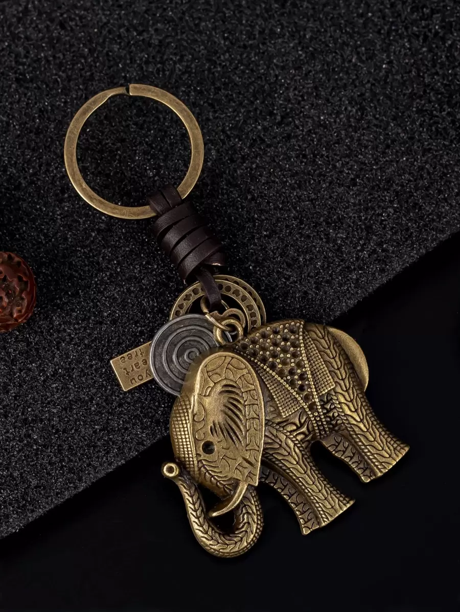 Street Elephant Charm Keychain | SHEIN USA
