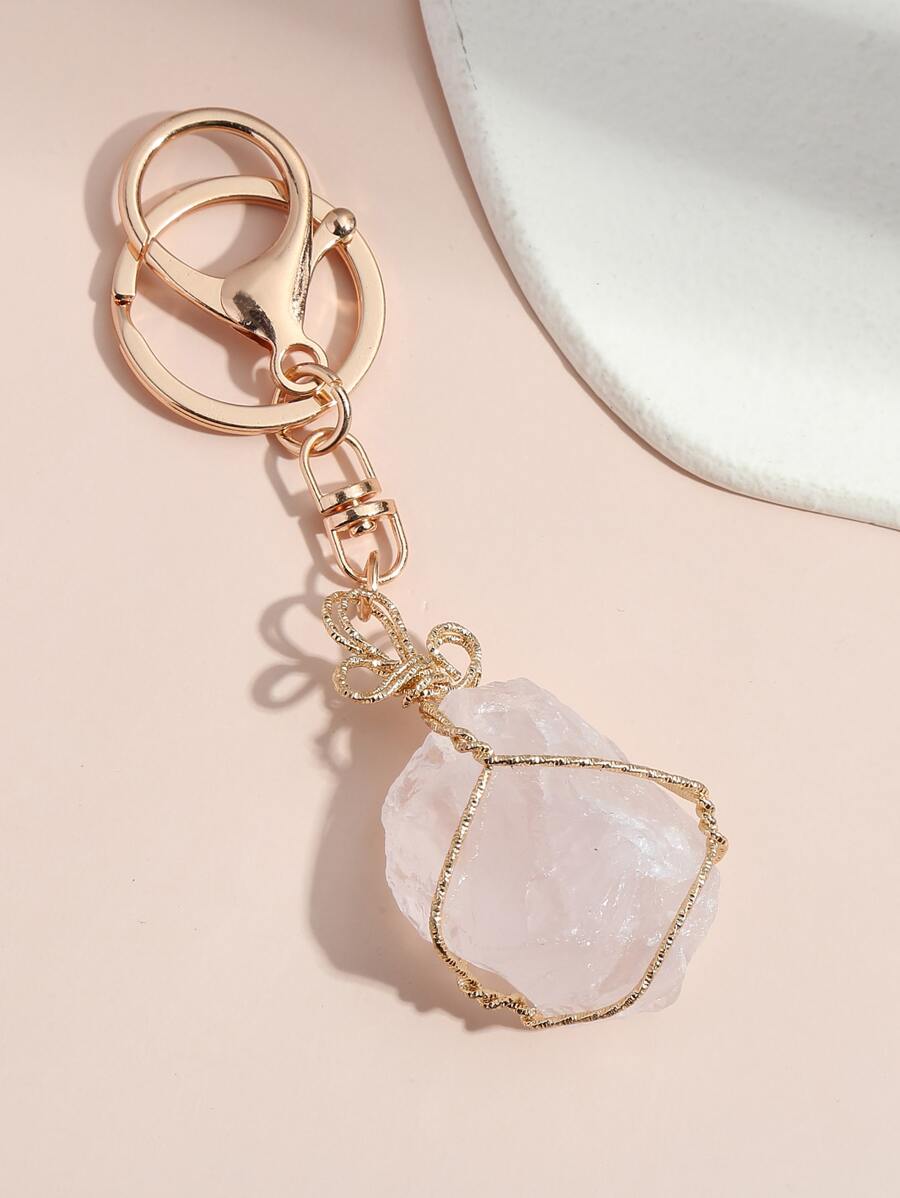 Irregular Crystal Charm Keychain | SHEIN UK