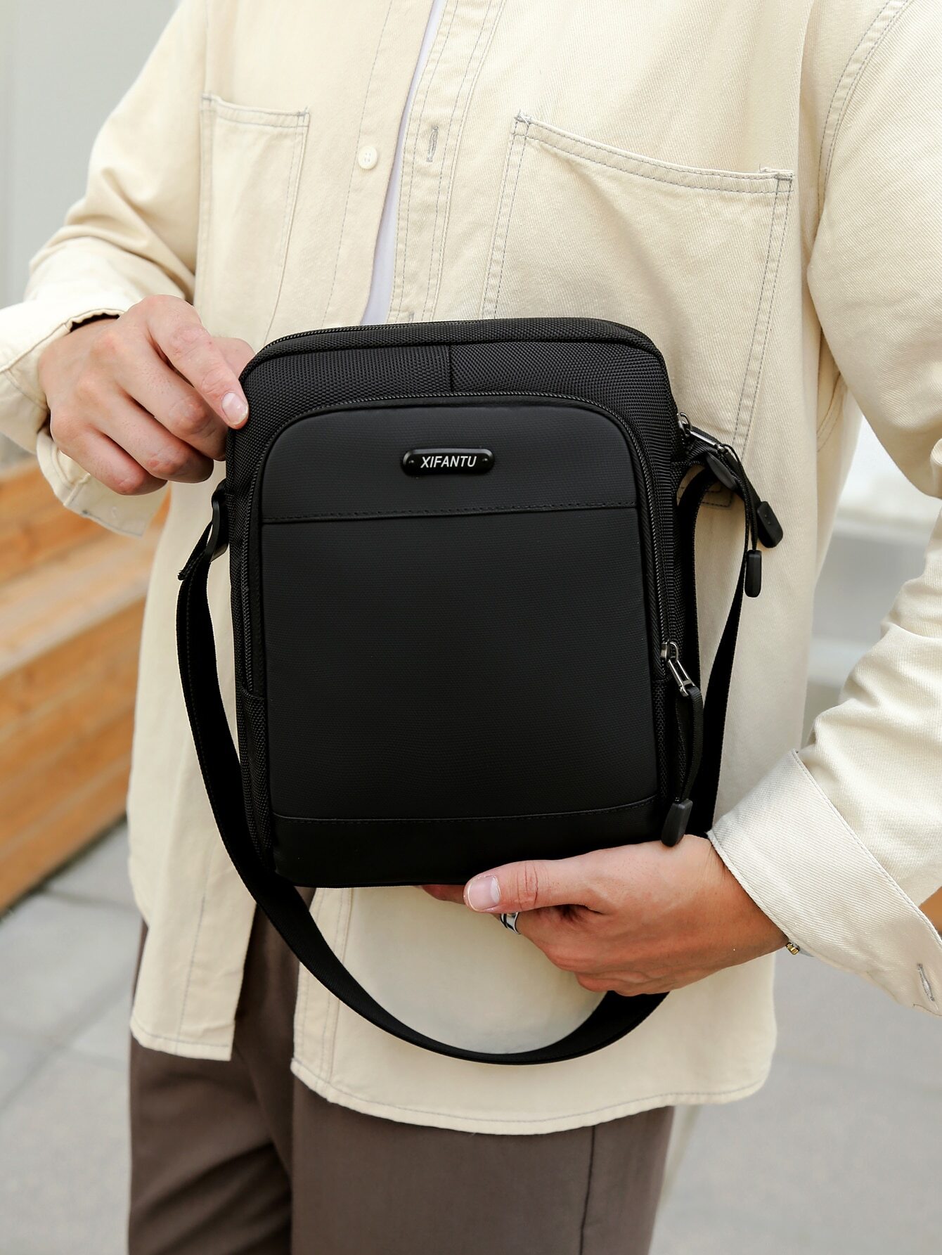 Men Crossbody Square Bag