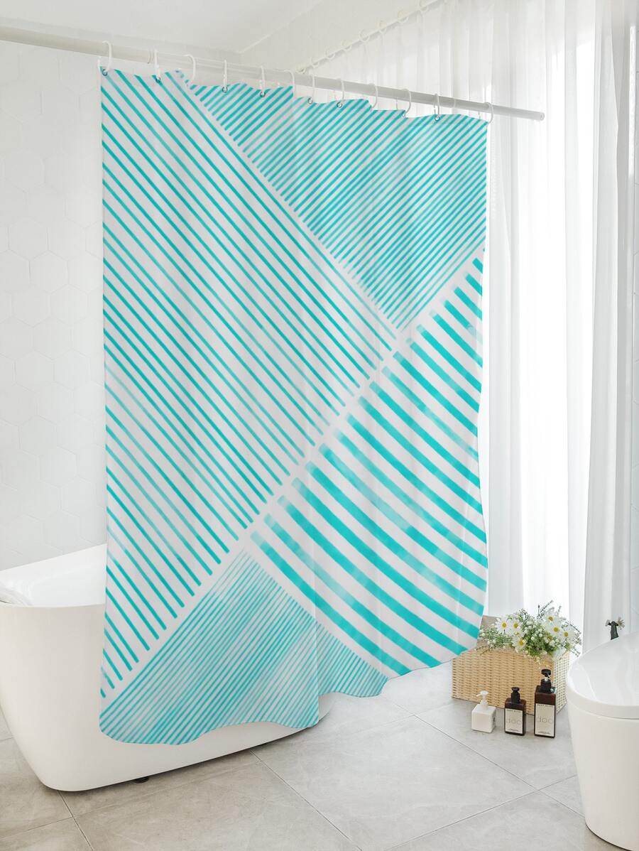 Line Pattern Shower Curtain | SHEIN USA