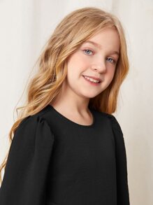 SHEIN Corte Fora Simples Elegante Vestido - Menina | SHEIN Brasil