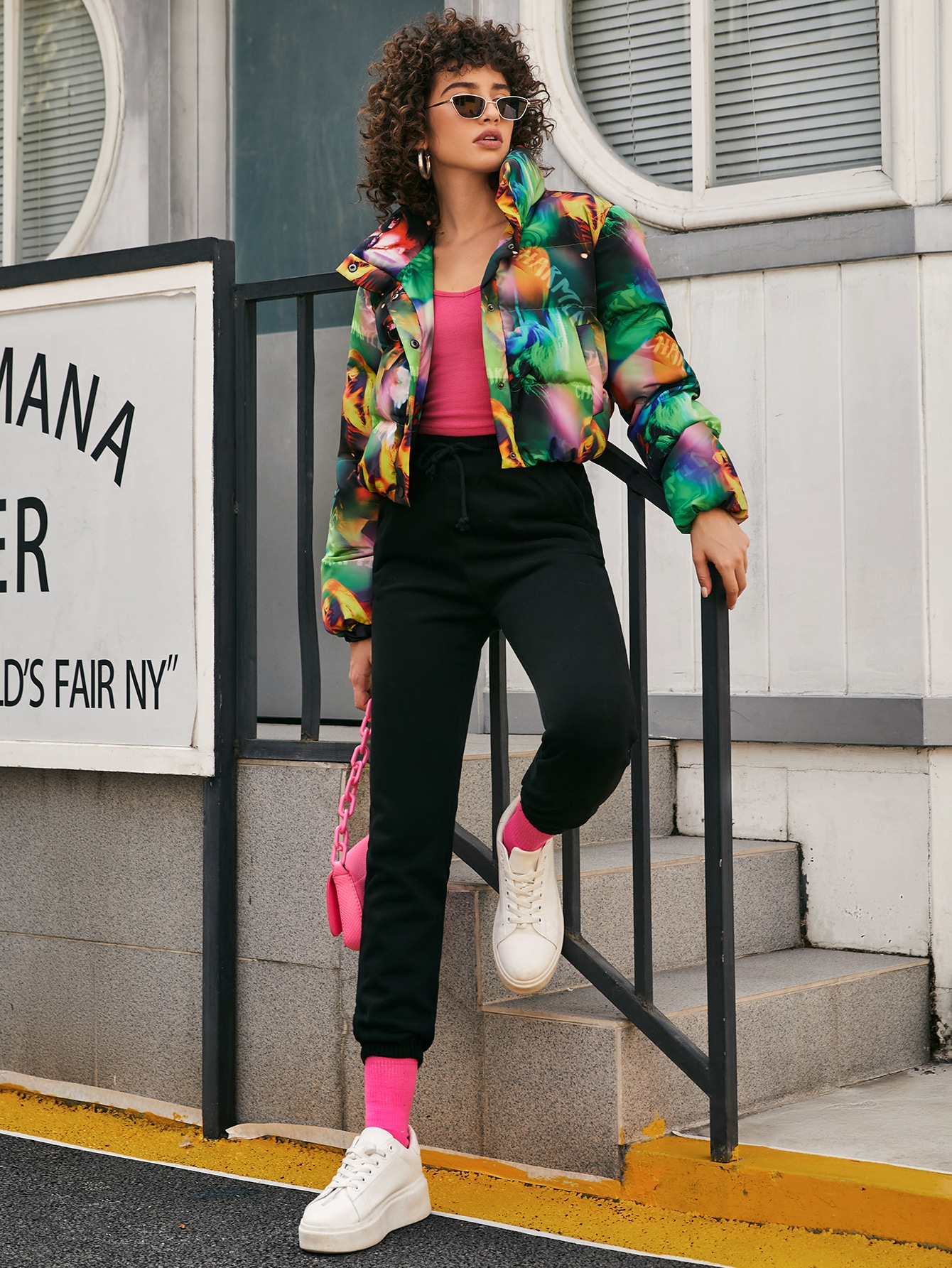 SHEIN Letter And Figure Graphic Puffer Coat | SHEIN USA