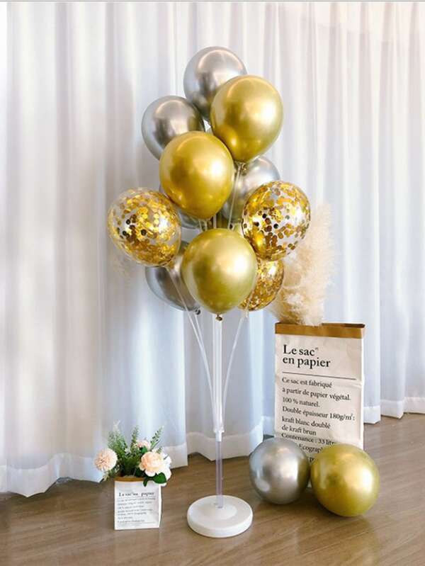 1set Desktop Balloon Holder, Clear Plastic Balloon Stand For Party ...