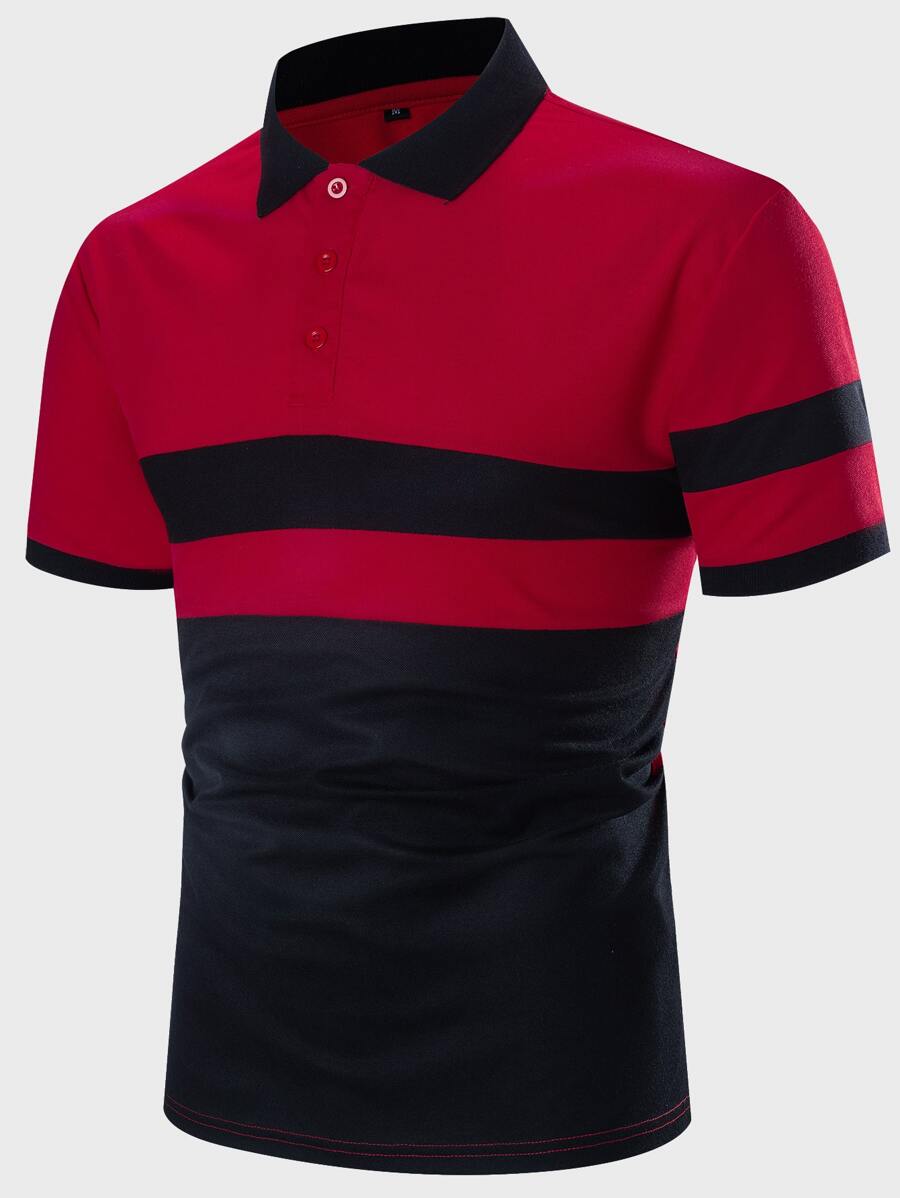 Manfinity Hombres Camisa polo de dos tonos | Moda de Mujer | SHEIN México