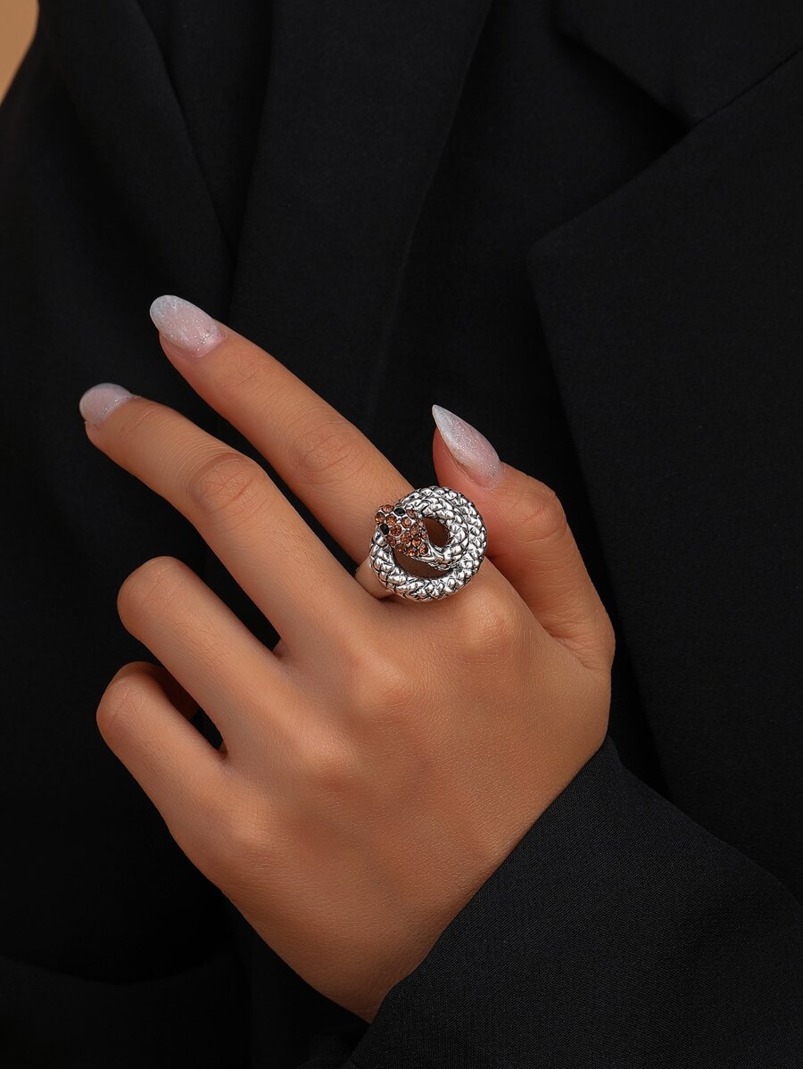 Rhinestone Snake Design Ring | SHEIN USA