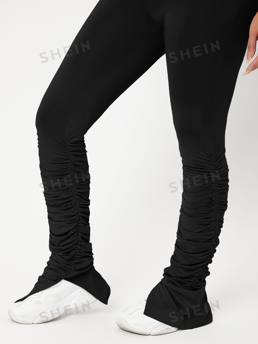 SHEIN SXY High Waist Skinny Stacked Pants Concert Long Summer Dress ...