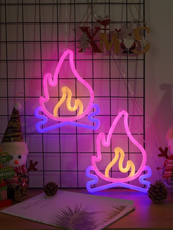 1pc Flame Shaped Neon Light | SHEIN