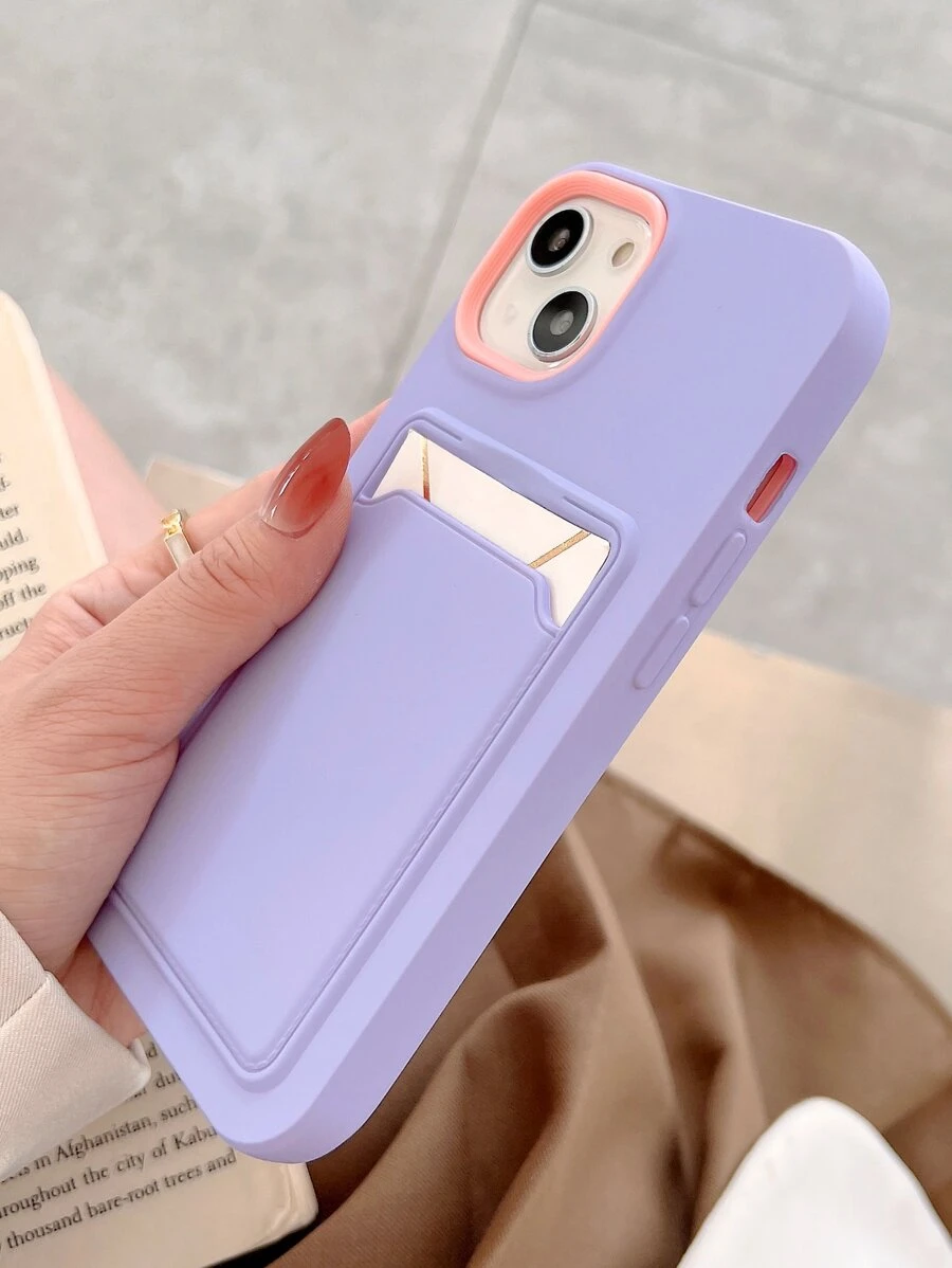 Plain Card Slot Phone Case | SHEIN USA