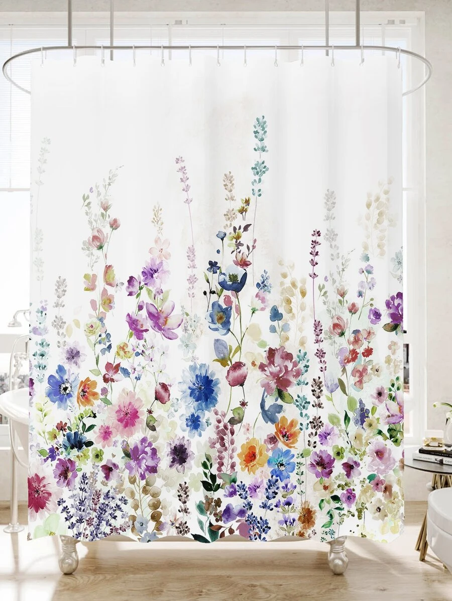Flower Print Shower Curtain | SHEIN USA