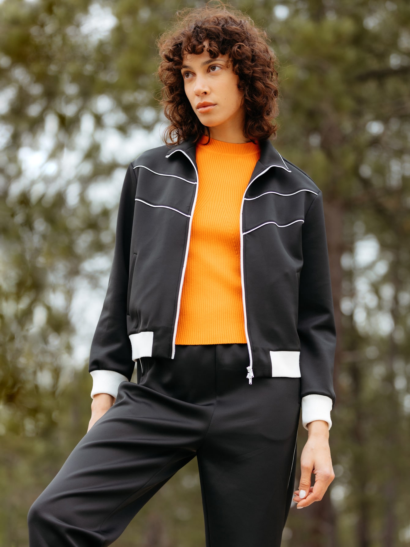 SHEIN Two Tone Sports Jacket & Pants