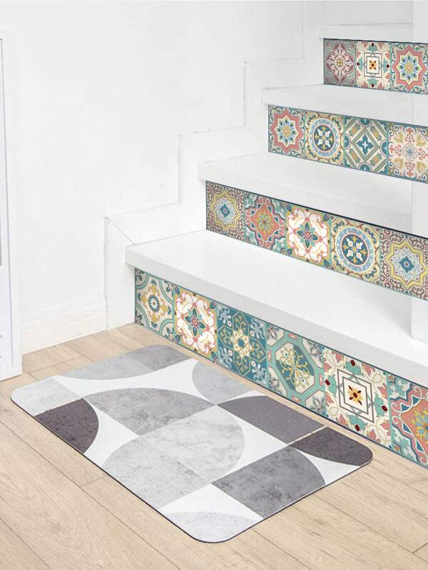 12 stks/set vintage tegel patroon behang, boho pvc geometrisch patroon ...