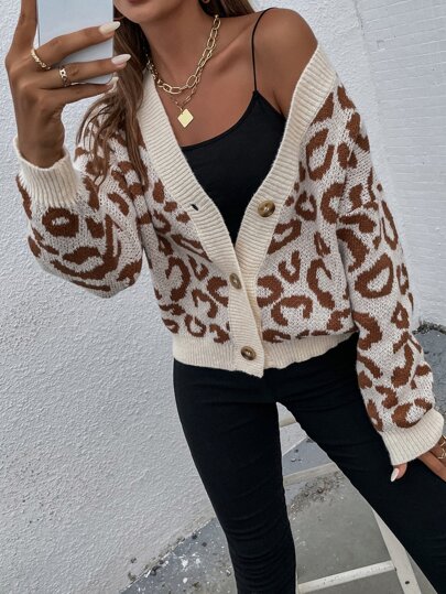 Search leopard cardigan | SHEIN USA