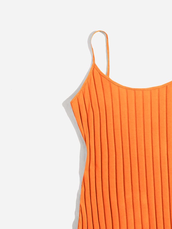 Shein Ezwear 2 Piezas Vestido Bajo Con Abertura M Tejido De Canalé