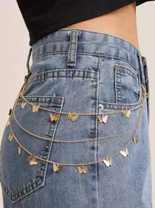 Butterfly Charm Metal Waist Chain | SHEIN USA