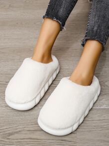Minimalist Fluffy Slippers | SHEIN USA