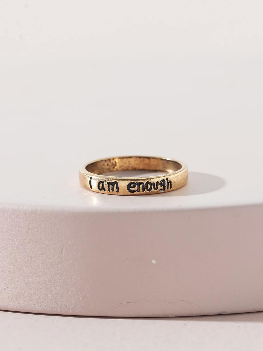 Letter Engraved Ring | SHEIN USA