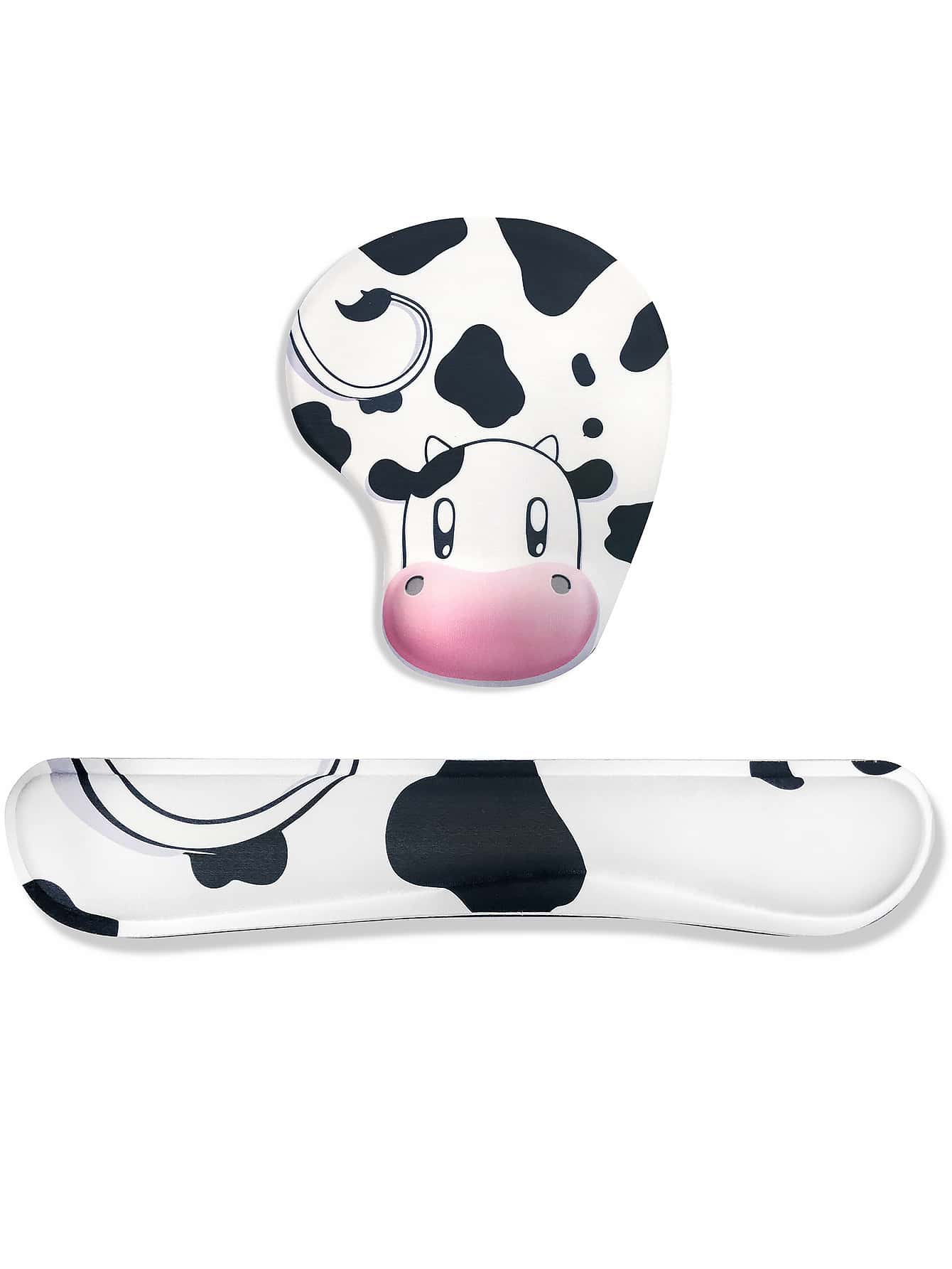2pcs Cow Pattern Wrist Rest & Mouse Pad Set | SHEIN USA