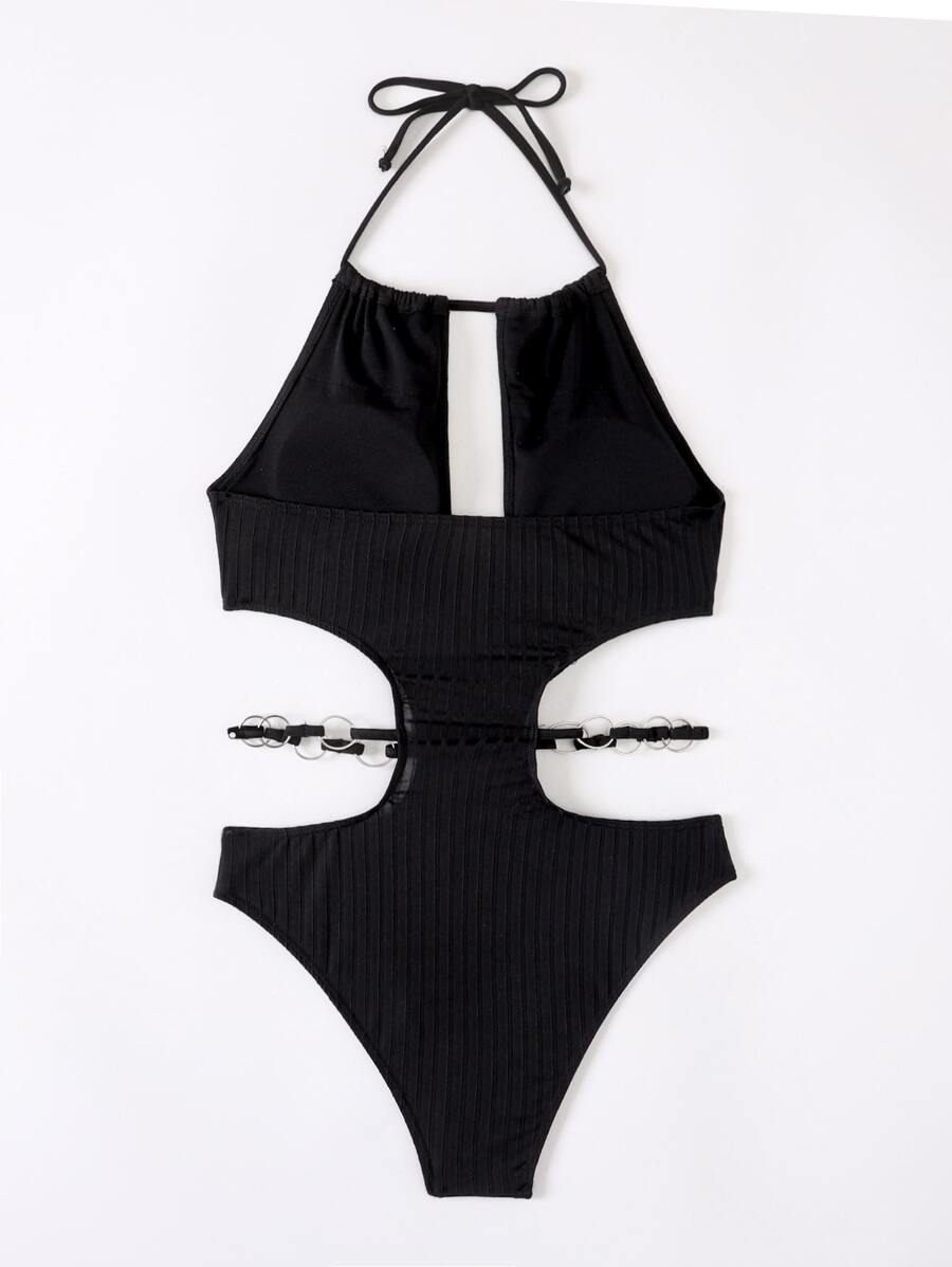 Cut Out Ring Linked One Piece Swimsuit Shein Usa