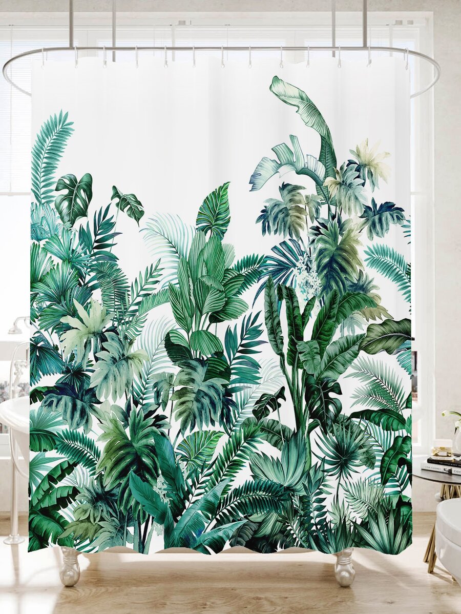 Plants Print Shower Curtain | SHEIN USA