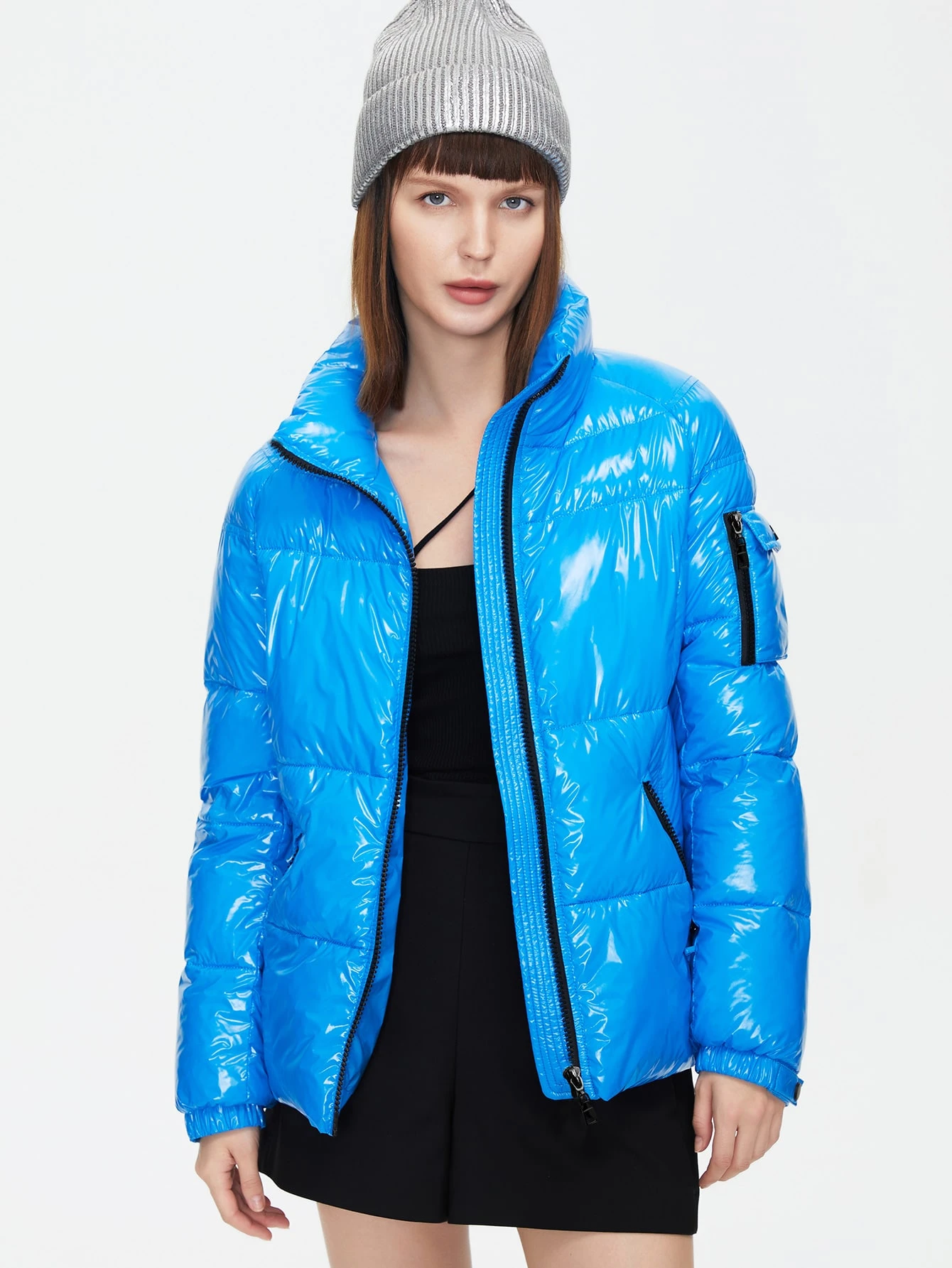 ZIAI Zip Up Puffer Coat | SHEIN USA
