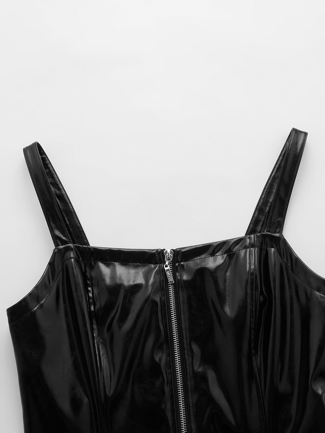 SHEIN Unity Pu Leather Overall Dress | SHEIN USA