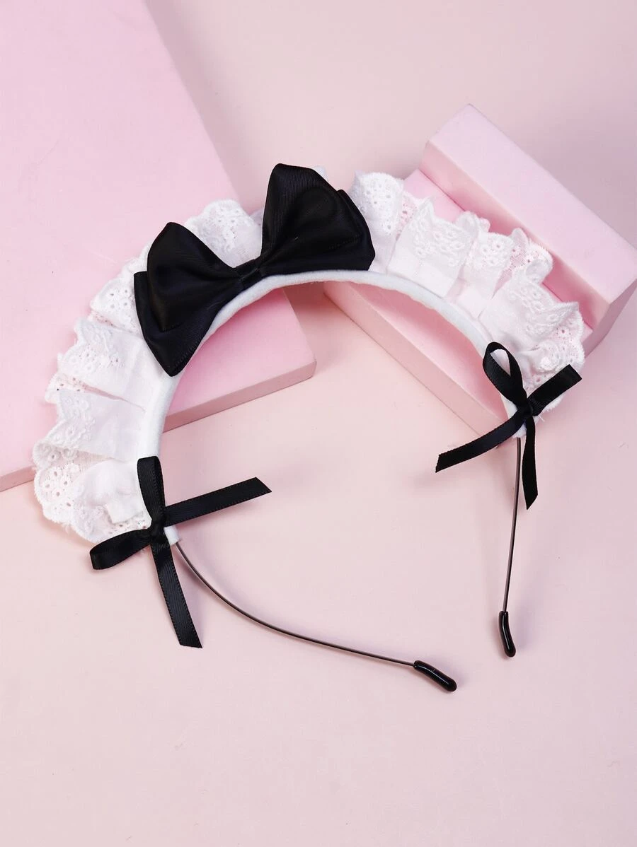Bow Decor Maid Costume Hairhoop | SHEIN EUR