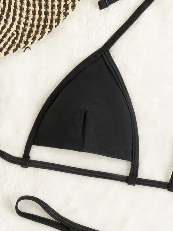 Gemstone Decor Micro Bra Thong Bikini Swimsuit | SHEIN USA