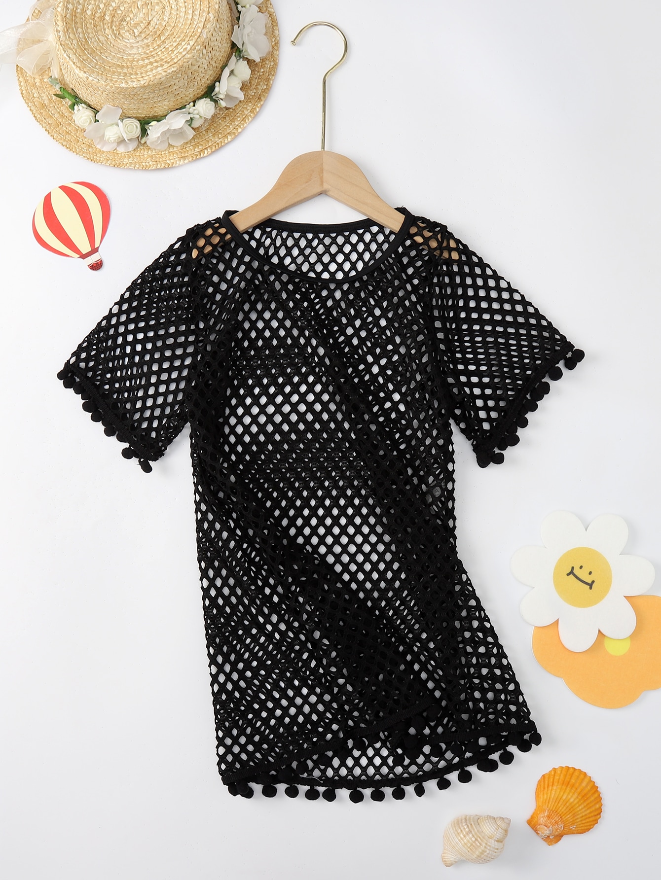 Girls Pom-pom Decor Cover Up | SHEIN UK