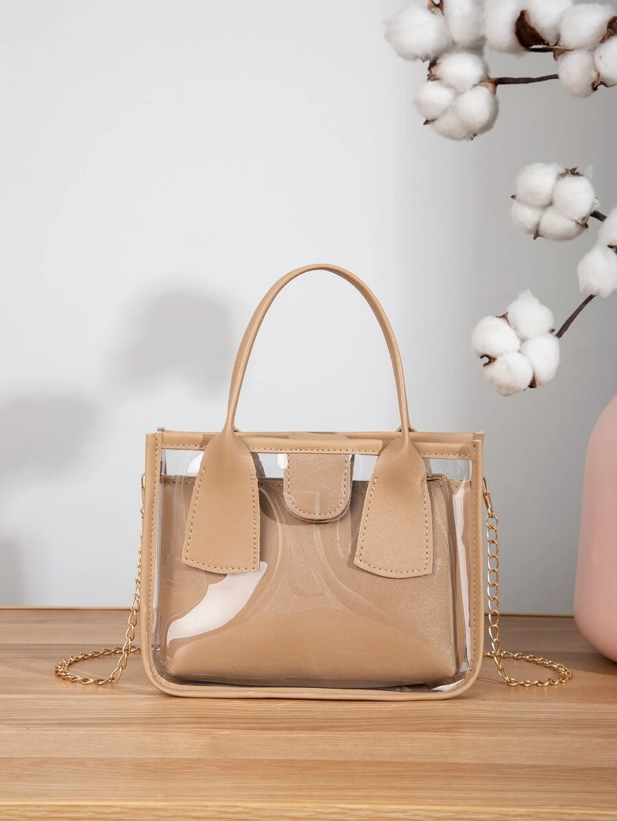 Mini Clear Inner Pocket 196 Shoulder Bag Women's Crossbody Chain Bag ...