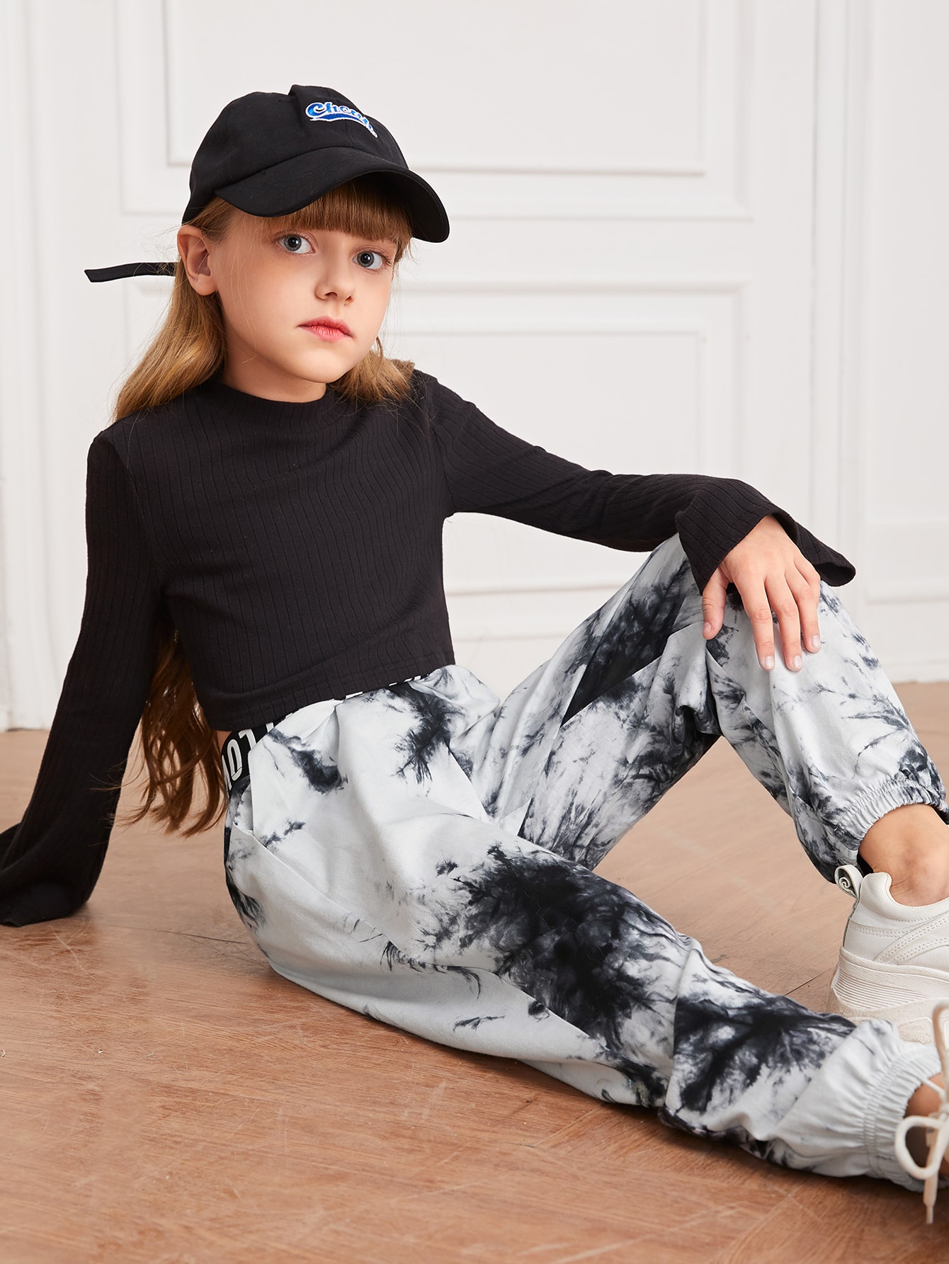 SHEIN Tween Girl Letter Waist Tie Dye Joggers | SHEIN USA