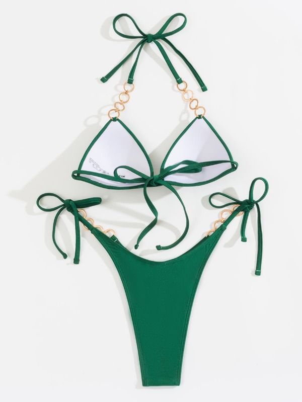 Shein Swim Sxy Chain Linked Halter Push Up Bikini Swimsuit Shein Usa