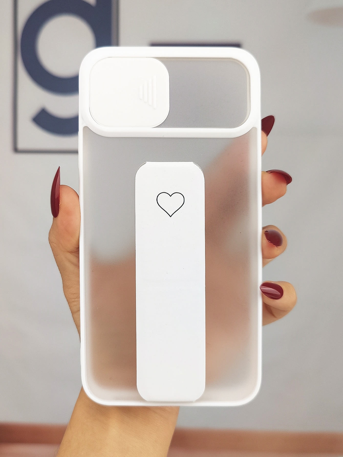 Slide Camera Cover Phone Case With Wristband Holder