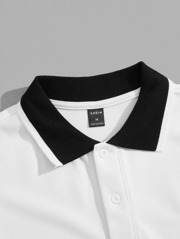 SHEIN Men Horse Head Embroidery Polo Shirt | SHEIN USA