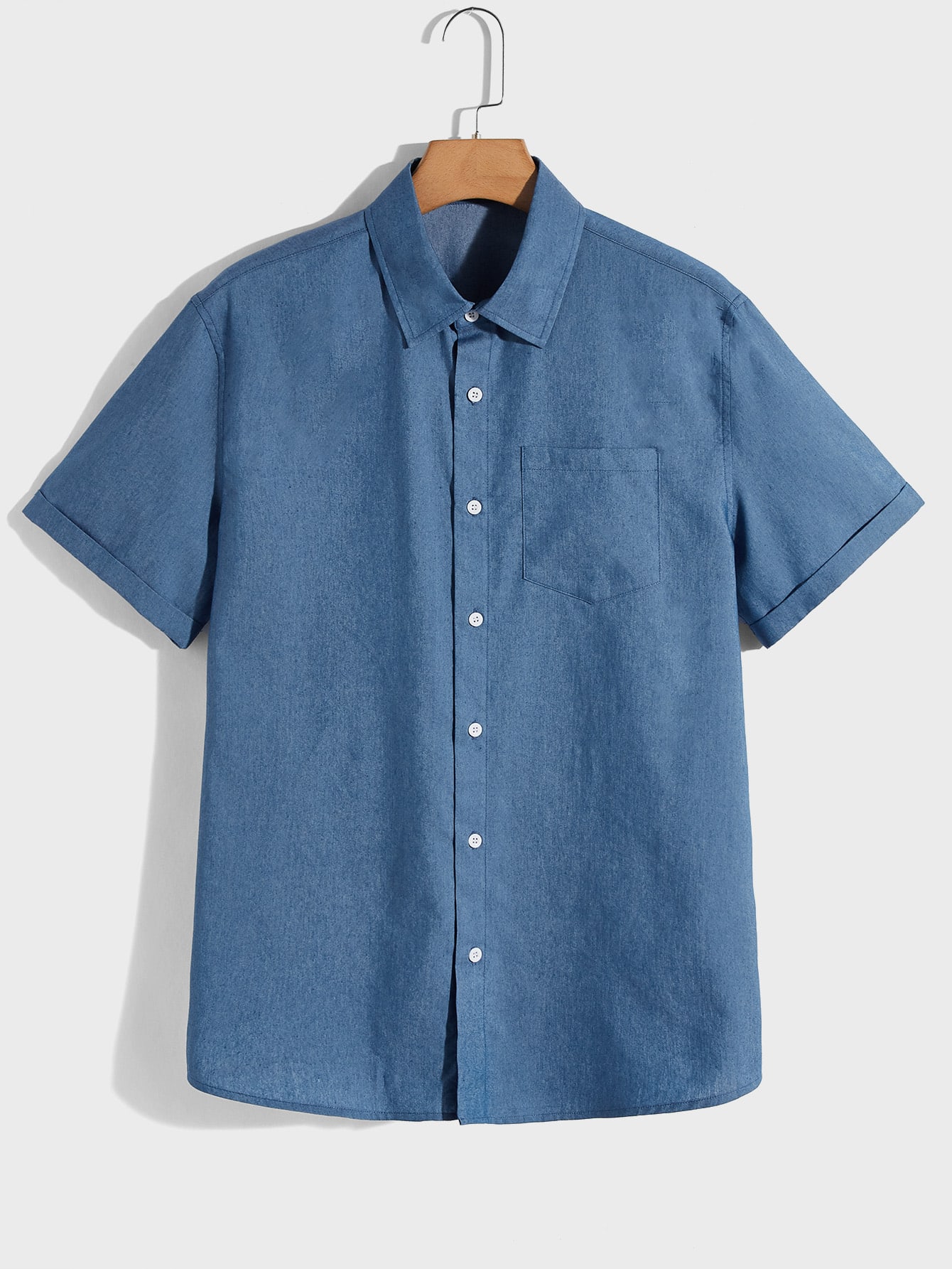 SHEIN Men Pocket Detail Button Up Shirt