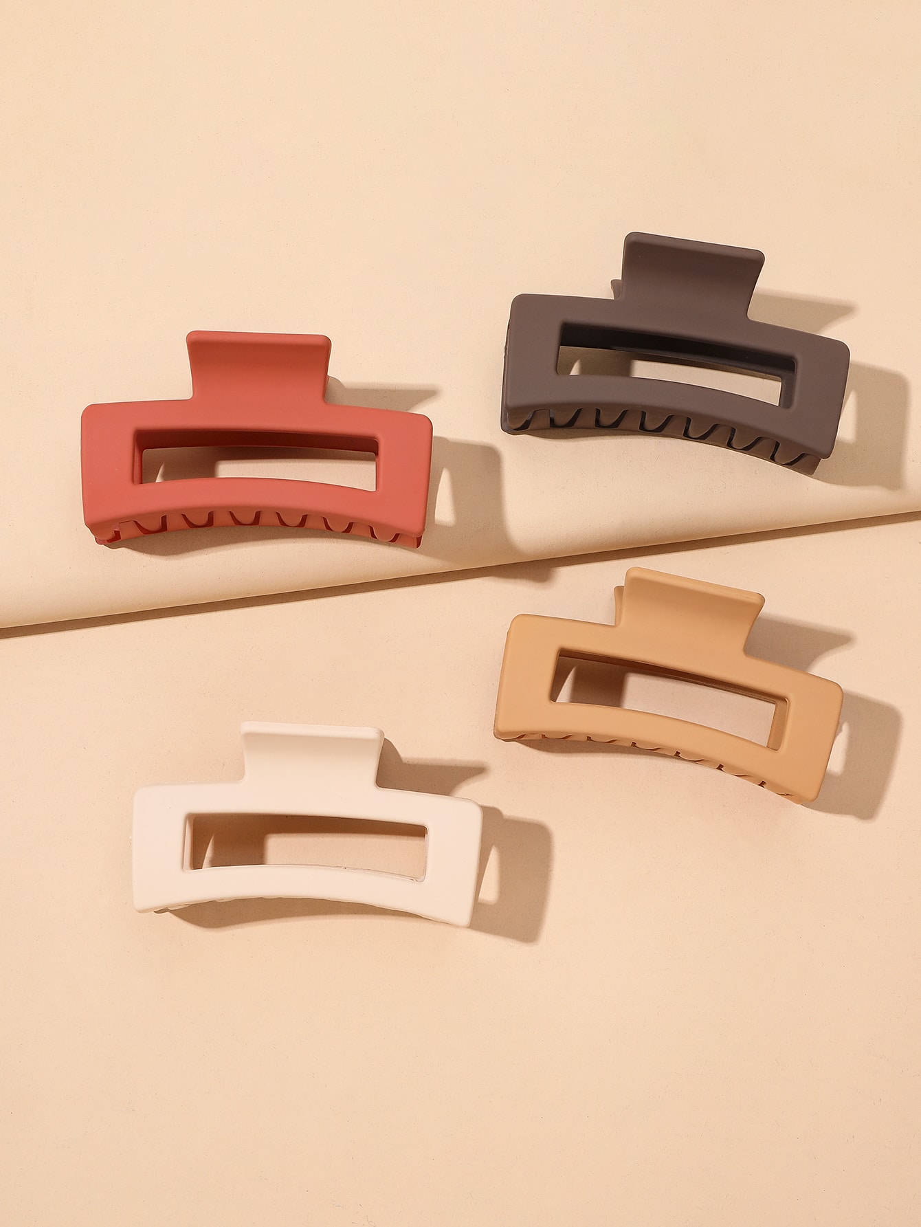 4-delige geometrische haarklauw