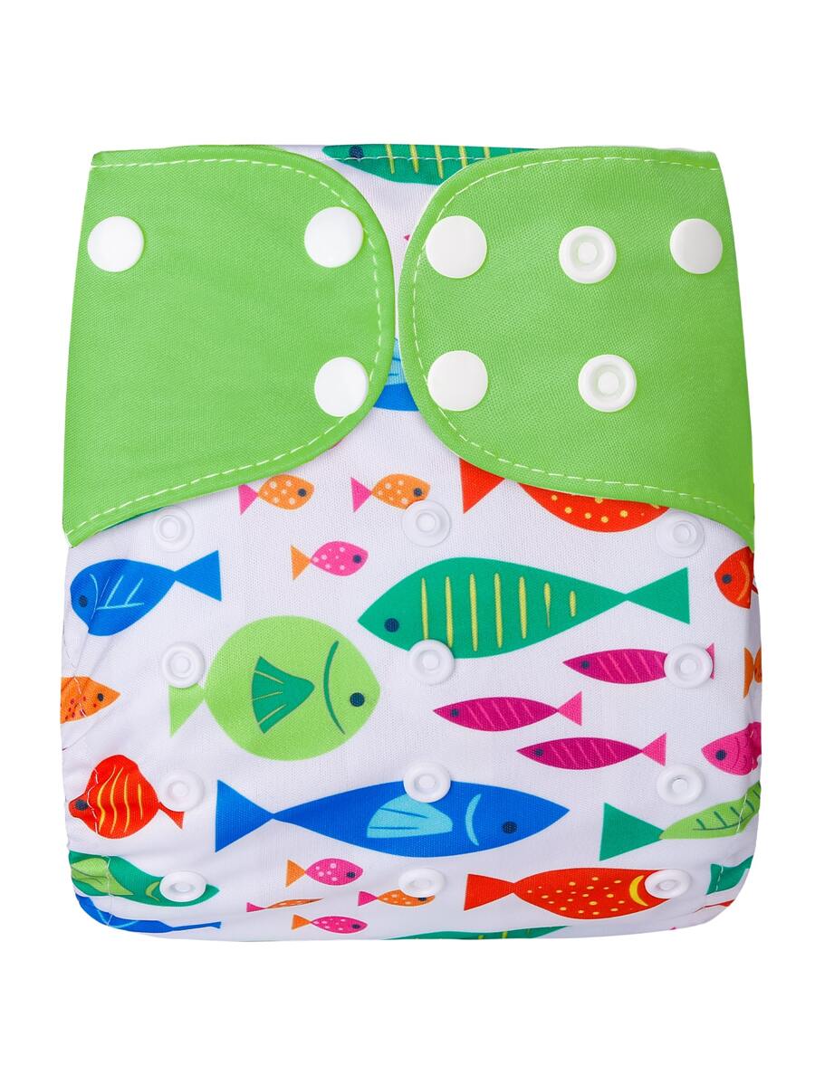 Fish Print Cloth Diaper | SHEIN USA