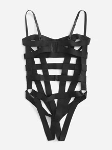 Ring Linked Underwire Harness Bodysuit | SHEIN USA