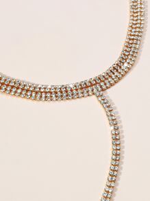 Rhinestone Decor Layered Y Lariat Necklace | SHEIN USA