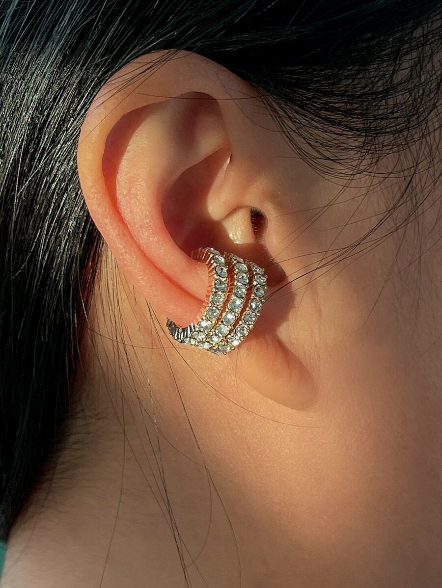 6pcs Rhinestone Decor Ear Cuff | SHEIN USA