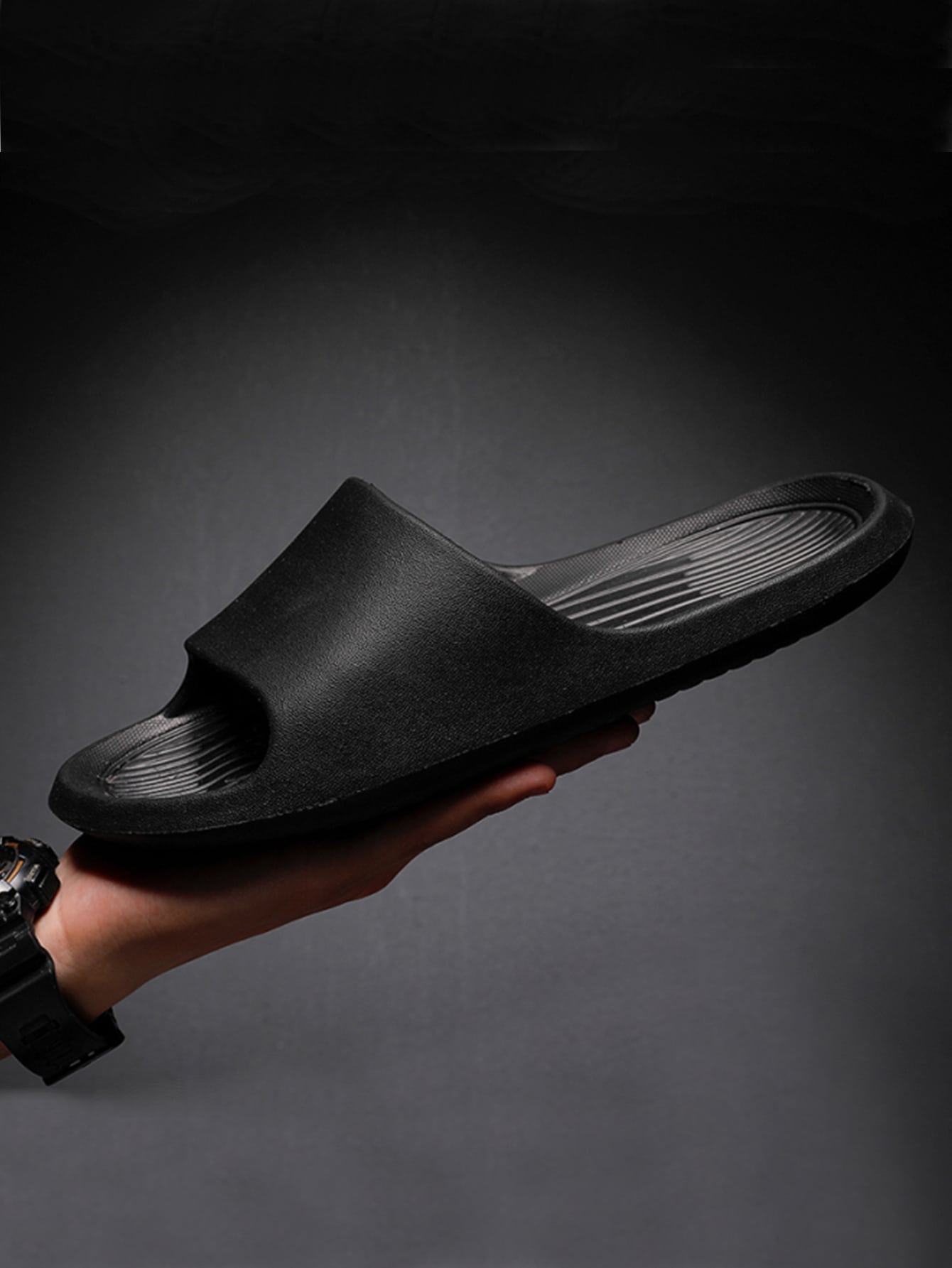 Men Open Toe Minimalist Slides