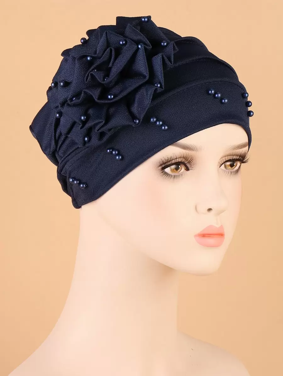 Faux Pearl Decor Head Wrap Bonnet Hair Bonnet Turban | SHEIN USA