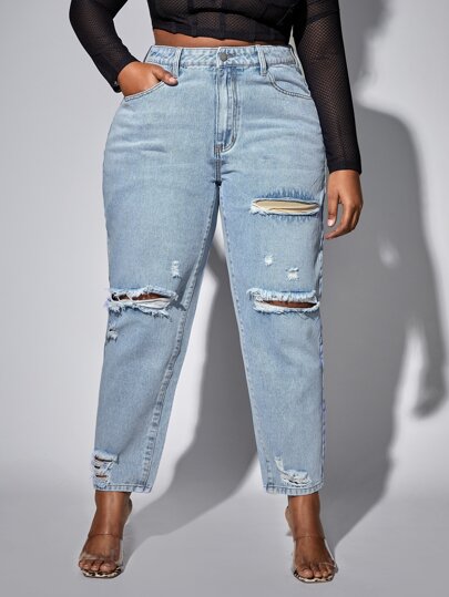Shop Plus Size Jeans Plus Size And Curve Shein Usa