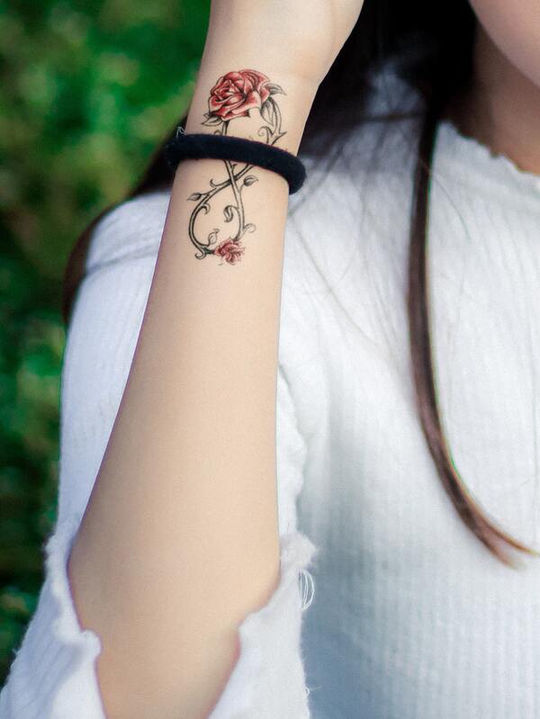1sheet Flower Pattern Tattoo Sticker | SHEIN USA