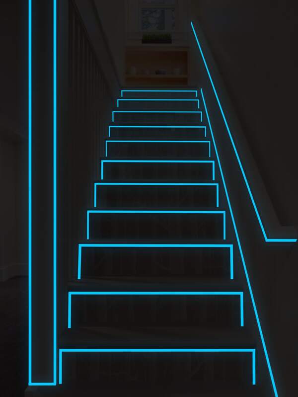 1roll 118.11inch PVC Adhesive Glow In The Dark Floor Sealing Sticker ...