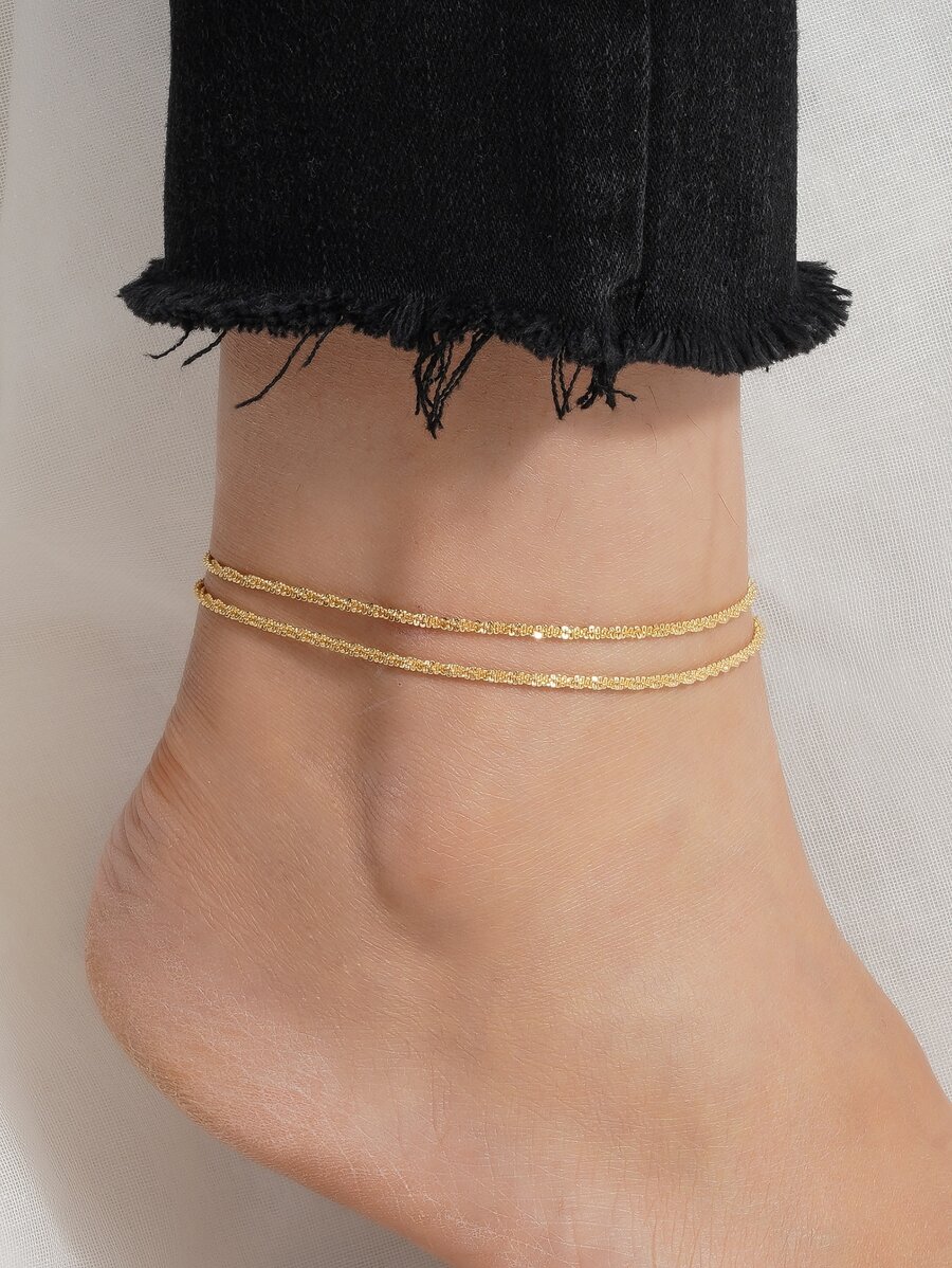 Minimalist Layered Anklet | SHEIN USA